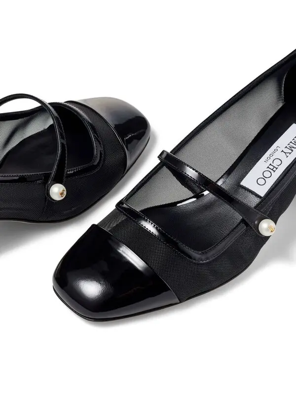 JIMMY CHOO Elisa 45 Leather Pumps - Black