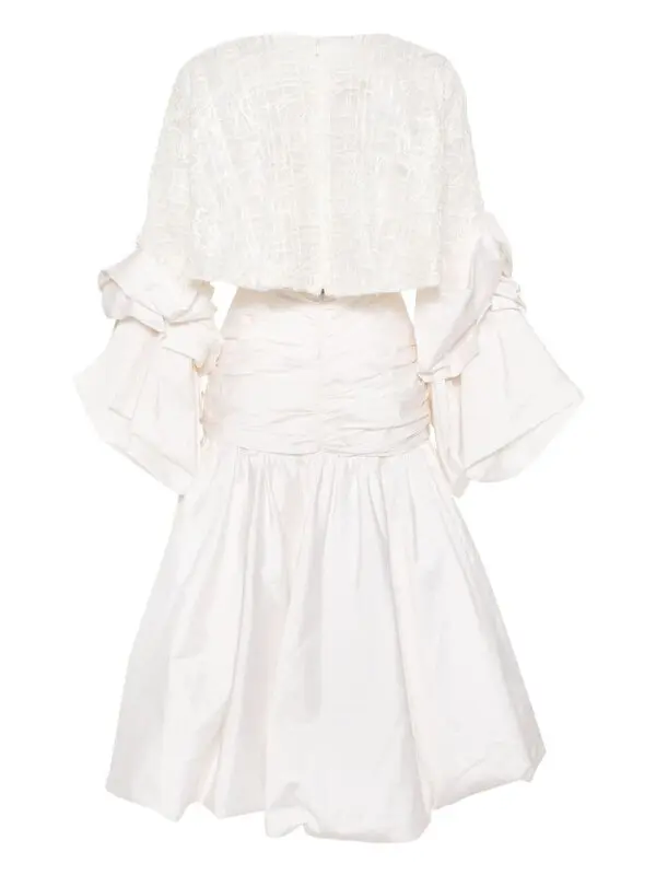 GABY CHARBACHY Floral-appliqué Ruched Gown