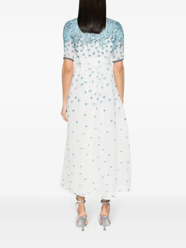 BARUNI Lobelia Floral-appliqué Maxi Dress