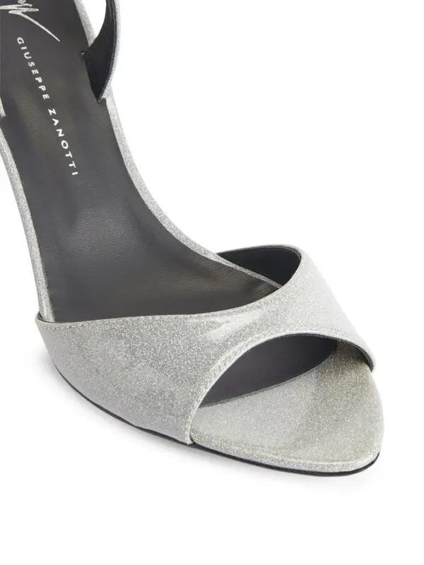 GIUSEPPE ZANOTTI Lilibeth 70mm Leather Sandals - Silver