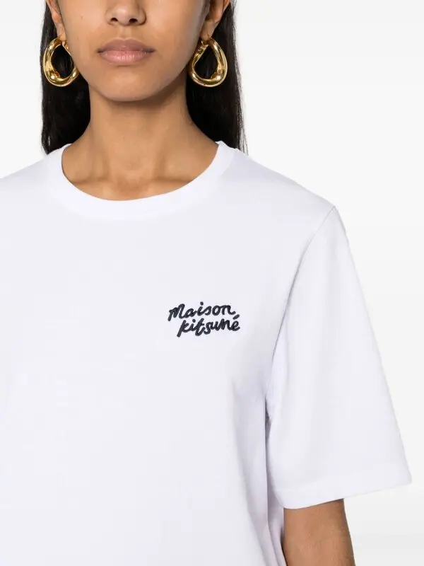 Maison Kitsuné Logo-embroidered T-shirt