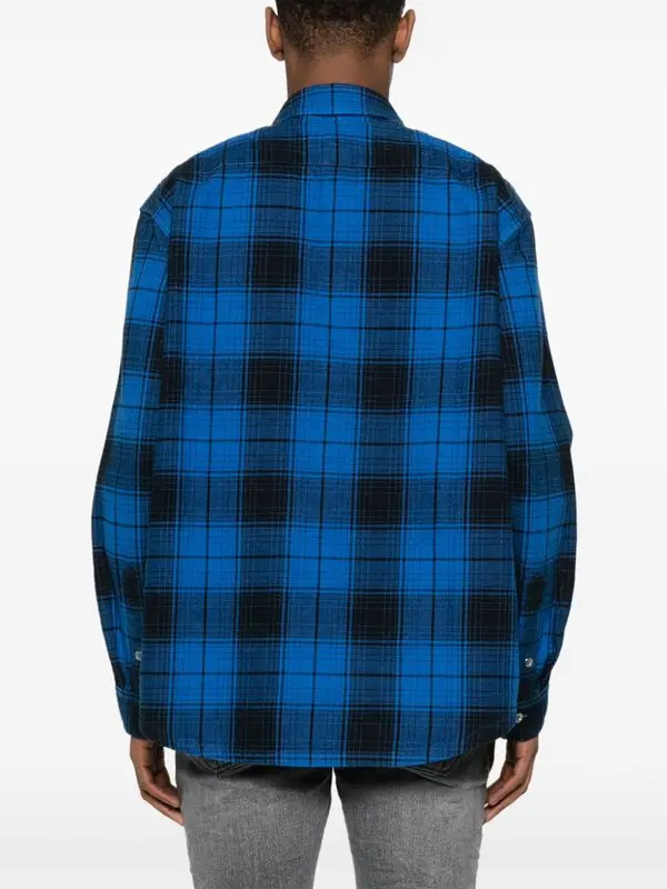 PURPLE BRAND Plaid-check Flannel Shirt