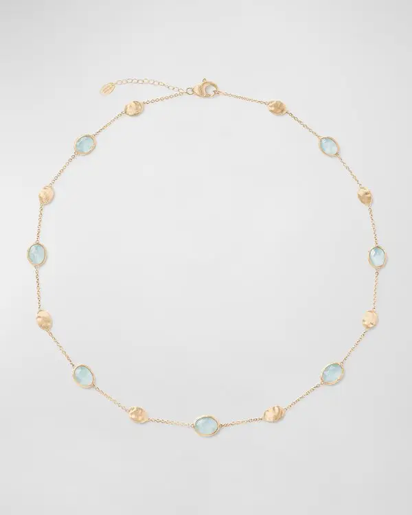Marco Bicego 18k Siviglia Aquamarine Necklace - Yellow Gold