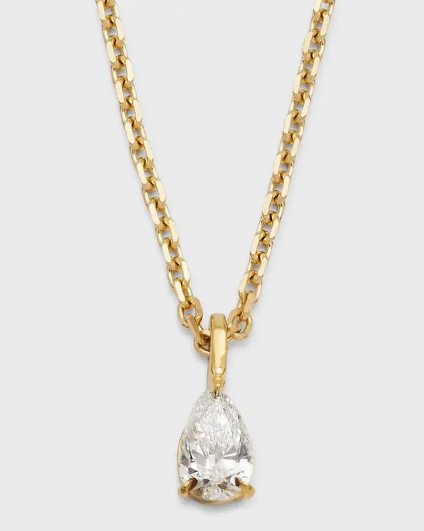 ANITA KO 18k Pear Diamond Pendant Necklace - Yellow Gold