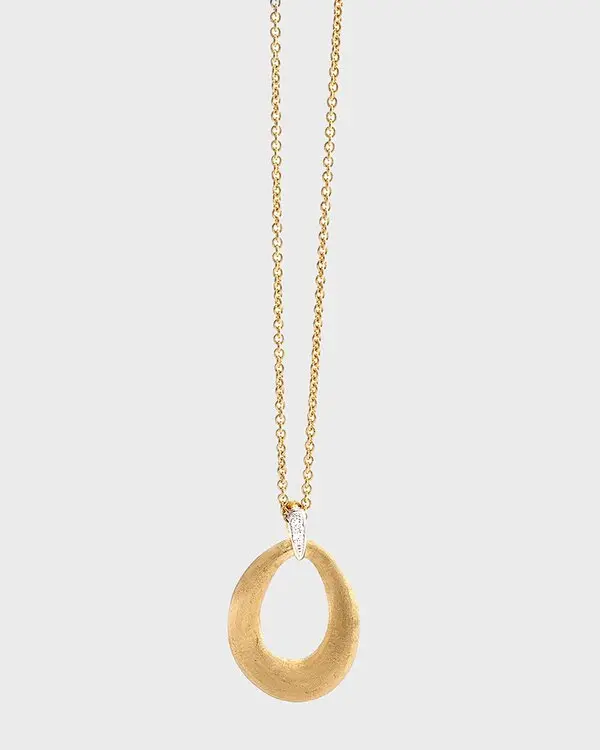 Marco Bicego 18k Lucia Small Loop Pendant Necklace With Diamonds - Yellow Gold