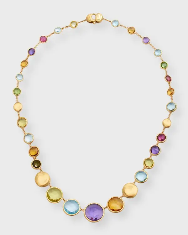 Marco Bicego 18k Jaipur Graduated Gemstone Necklace - Yellow Gold