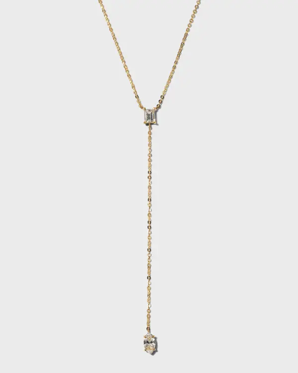 ANITA KO 18k Gold Diamond Lariat Necklace - Yellow Gold