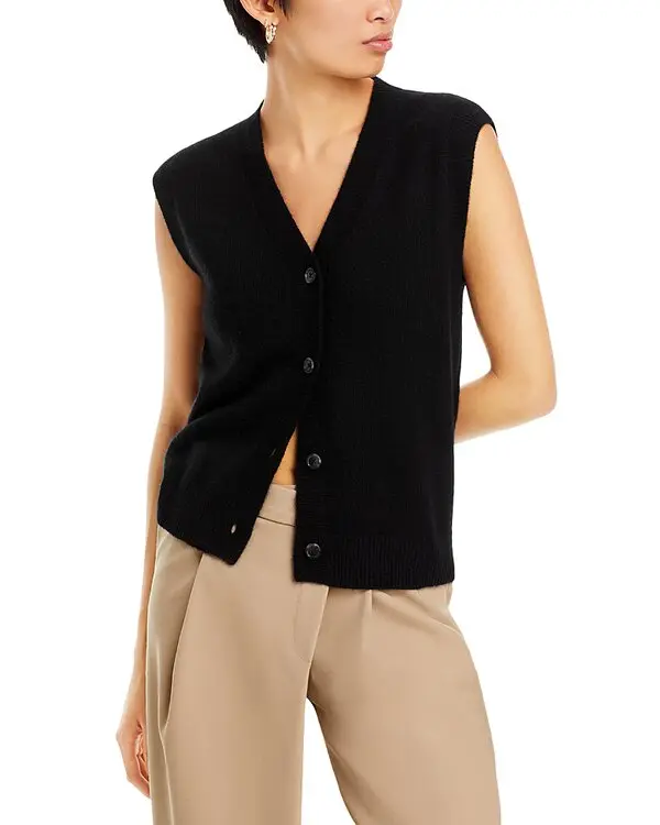 Bloomingdale'S Buttoned Vest - Black
