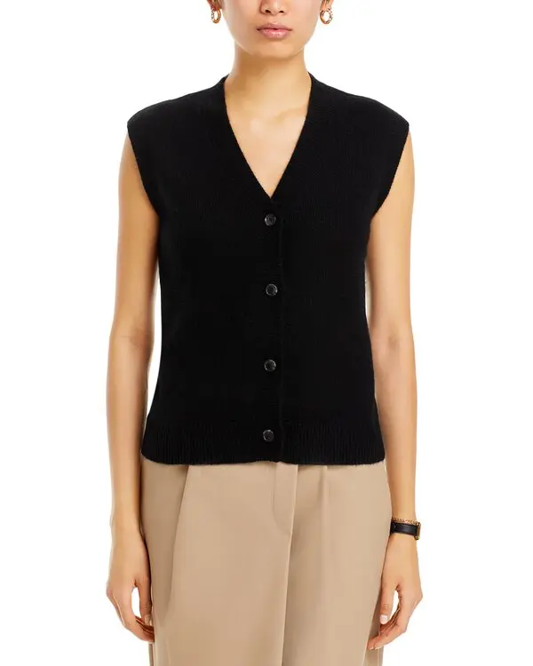 Bloomingdale'S Buttoned Vest - Black