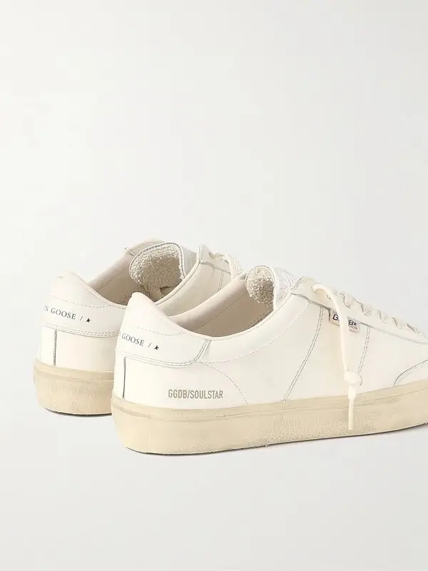 GOLDEN GOOSE Soul-star Distressed Leather Sneakers - Neutrals