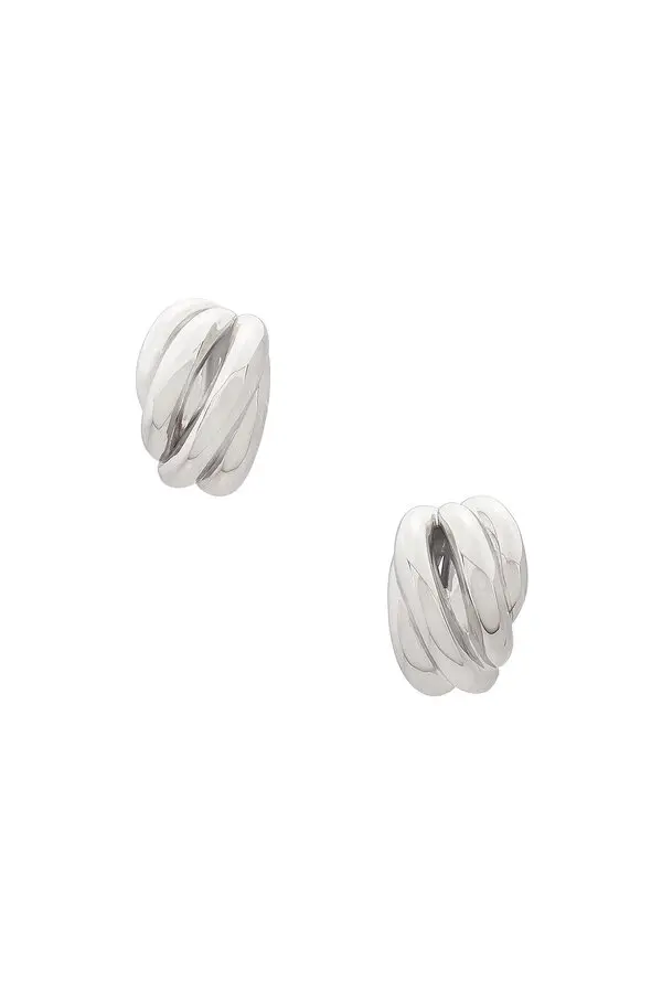 Balenciaga Saturne Clip-on Earrings - Shiny Silver