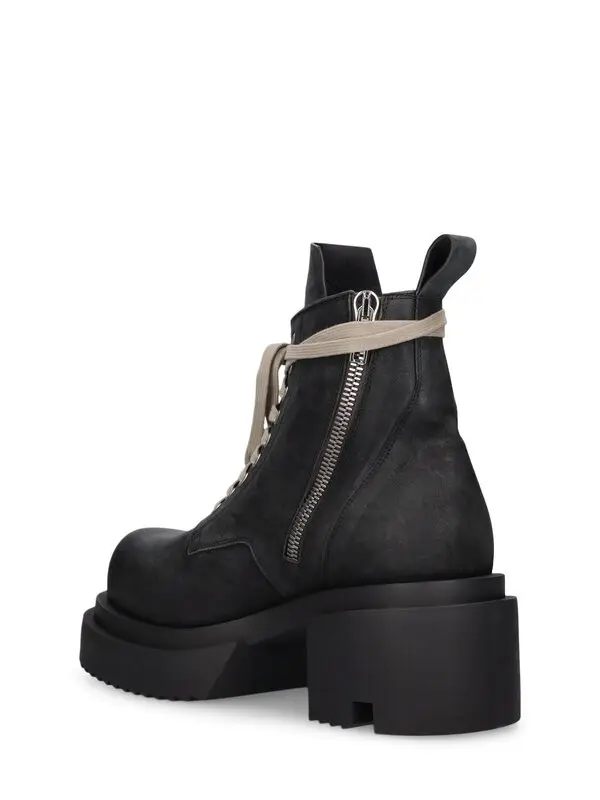 Rick Owens Low Army Bogun Leather Boots - Black | Editorialist