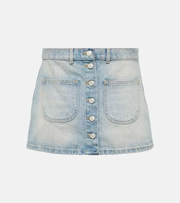COURREGES Courrèges Denim Mini Skirt - Blue