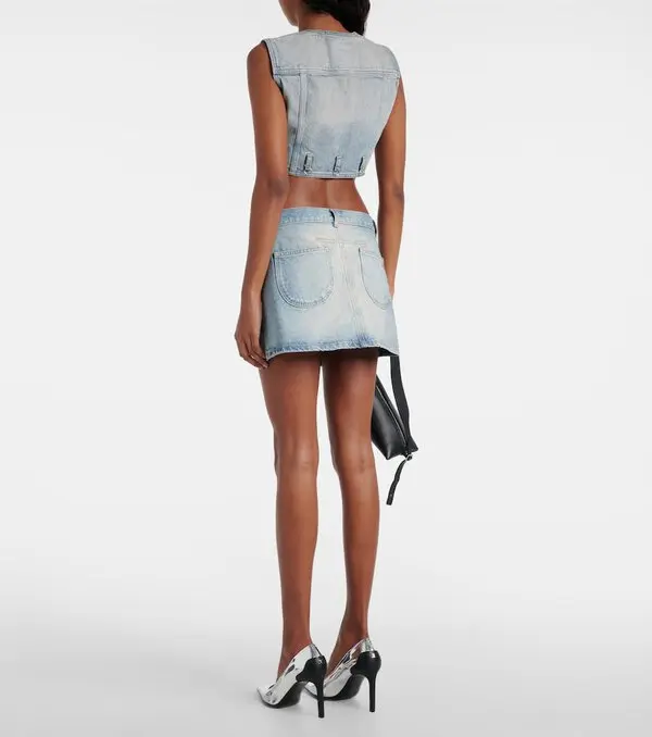 COURREGES Courrèges Denim Mini Skirt - Blue