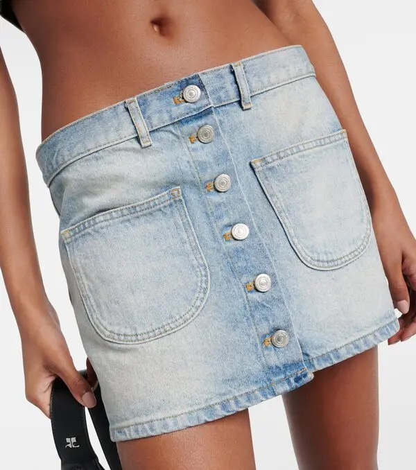 COURREGES Courrèges Denim Mini Skirt - Blue