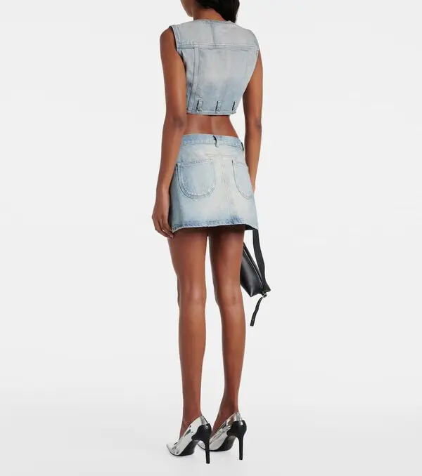 COURREGES Courrèges Denim Mini Skirt - Blue