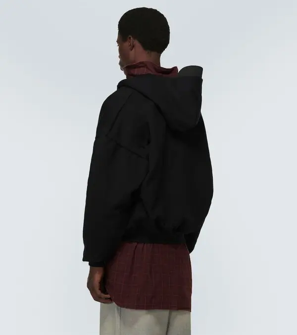 Balenciaga Unity Sports Icon Layered Hoodie - Black | Editorialist