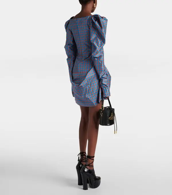VIVIENNE WESTWOOD Bow-detail Checked Mini Dress