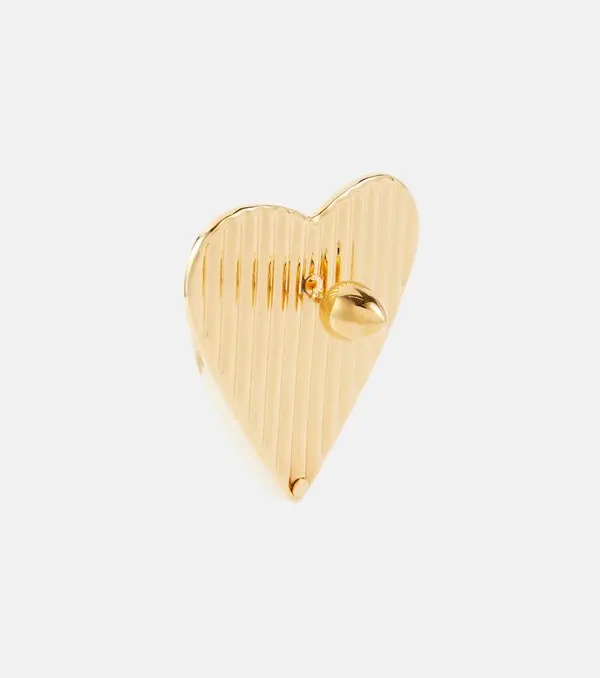 Alaïa Heart Earrings - Gold