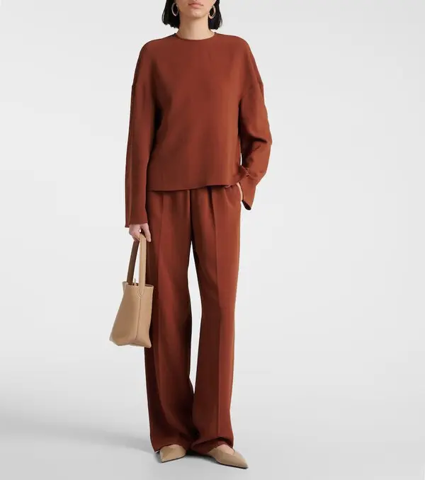 FFORME Maud High-rise Wide-leg Pants - Brown