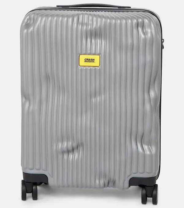 CRASH BAGGAGE Stripe Cabin Small Suitcase - Grey