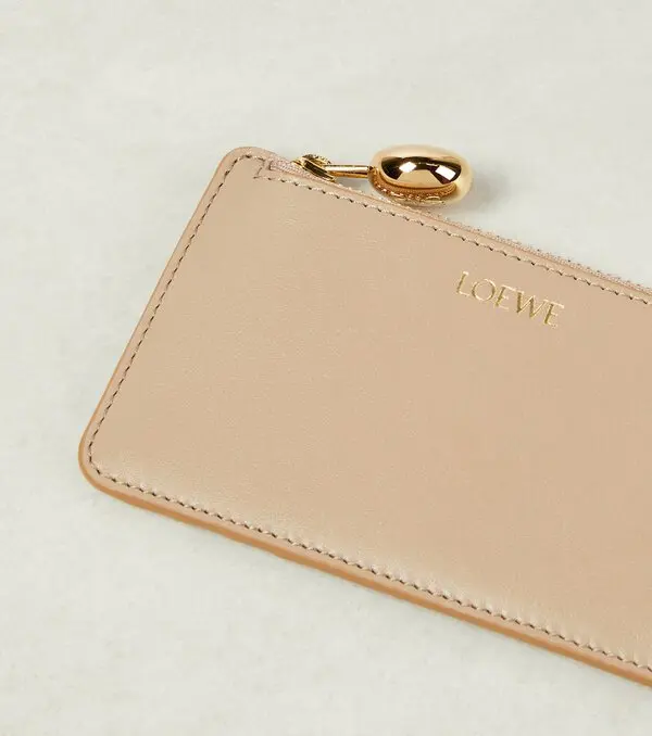 Loewe Leather Card Holder - Beige