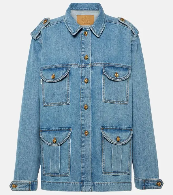 BLAZÉ MILANO Sahariana Oversized Denim Jacket - Blue