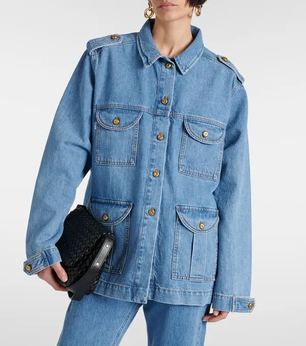 BLAZÉ MILANO Sahariana Oversized Denim Jacket - Blue
