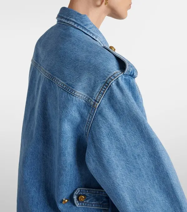 BLAZÉ MILANO Sahariana Oversized Denim Jacket - Blue