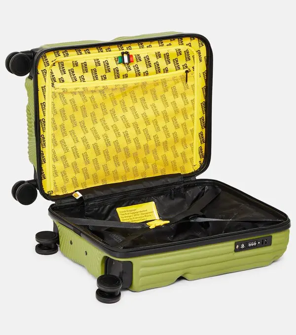 CRASH BAGGAGE Stripe Small Carry-on Suitcase - Green