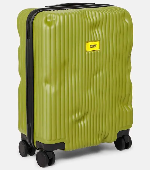 CRASH BAGGAGE Stripe Small Carry-on Suitcase - Green