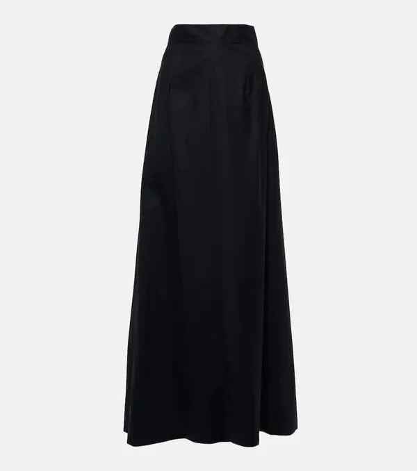Plan C Mid-rise Cotton Maxi Skirt