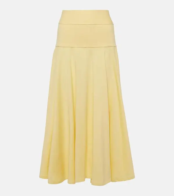 Plan C Pleated Knit Midi Skirt