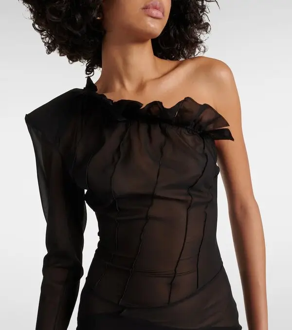 THE MANNEI Sofia One-shoulder Mini Dress