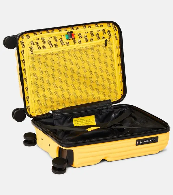 CRASH BAGGAGE Stripe Cabin Small Suitcase - Yellow