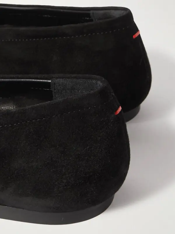 AeydĒ Delfina Suede Ballet Flats - Black