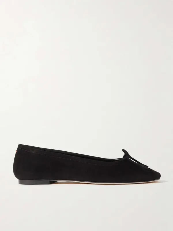 AeydĒ Delfina Suede Ballet Flats - Black