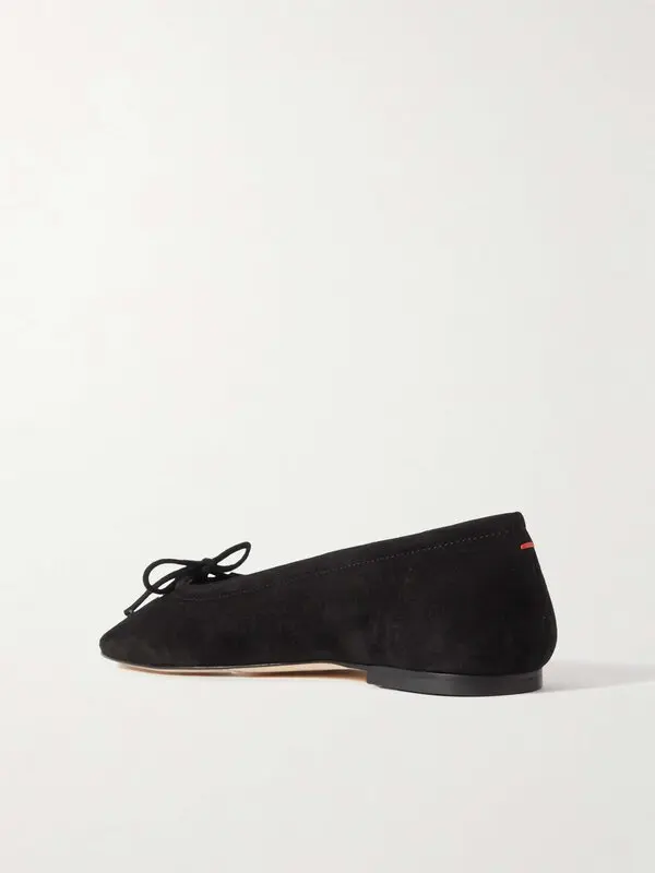 AeydĒ Delfina Suede Ballet Flats - Black
