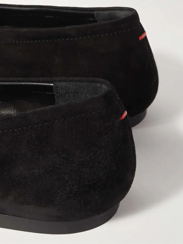AeydĒ Delfina Suede Ballet Flats - Black