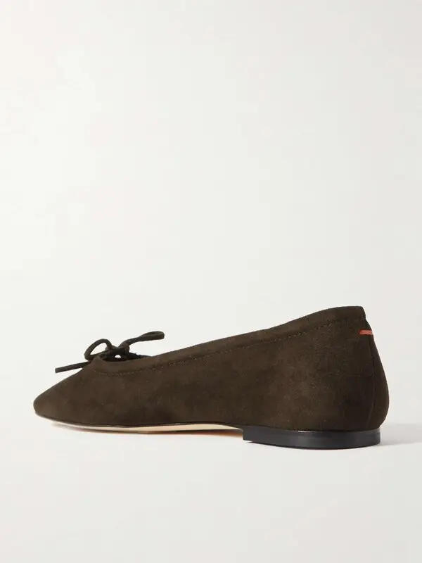 AeydĒ Delfina Suede Ballet Flats - Brown