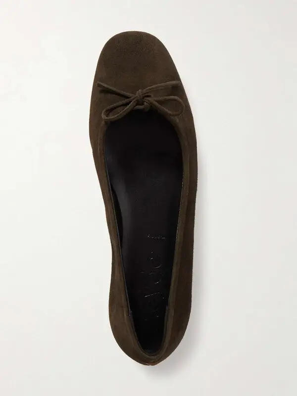 AeydĒ Delfina Suede Ballet Flats - Brown