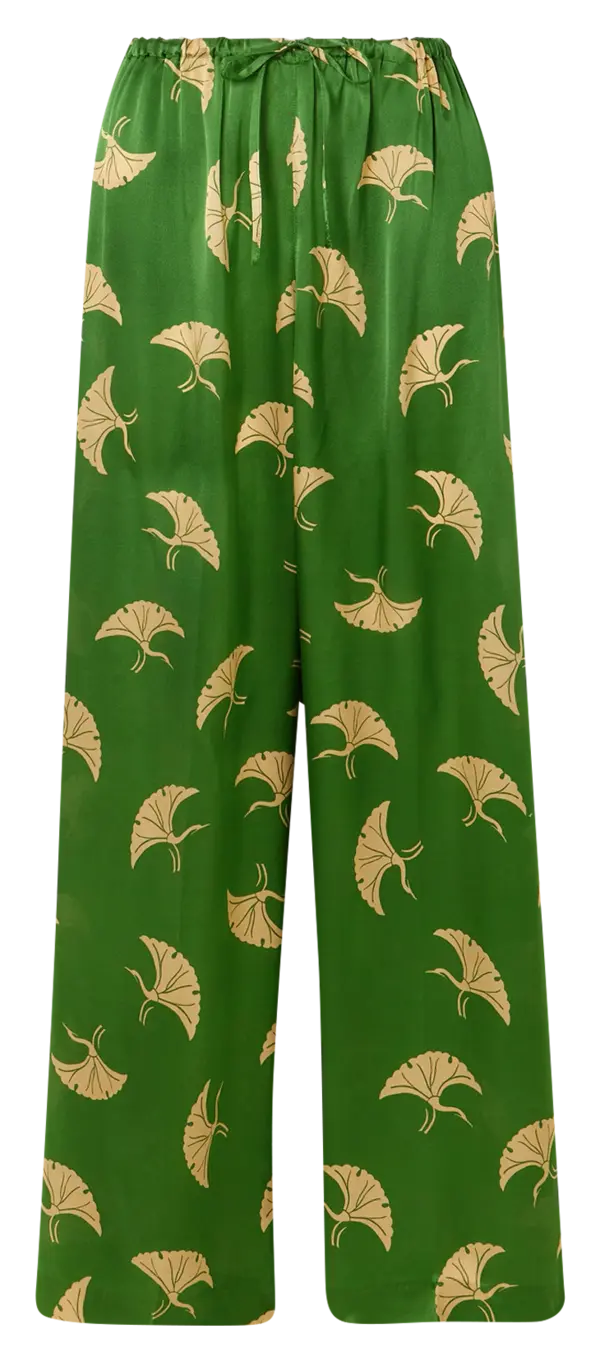 Dries Van Noten Printed Silk-satin Pants