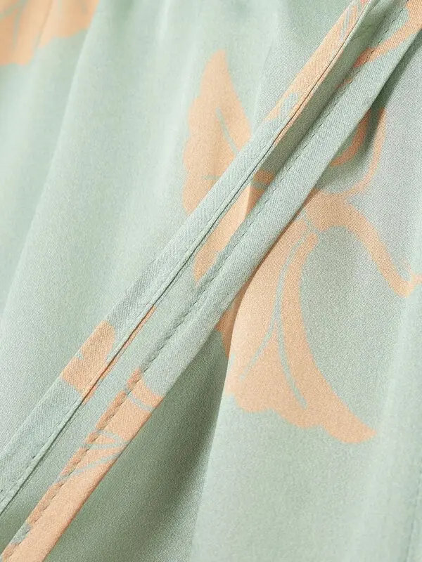Dries Van Noten Printed Silk-satin Pants