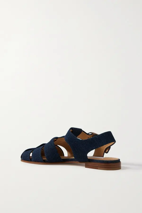 Gabriela Hearst Net Sustain Lynn Organic Denim Sandals - Blue