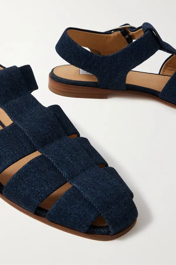 Gabriela Hearst Net Sustain Lynn Organic Denim Sandals - Blue