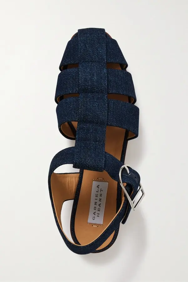 Gabriela Hearst Net Sustain Lynn Organic Denim Sandals - Blue