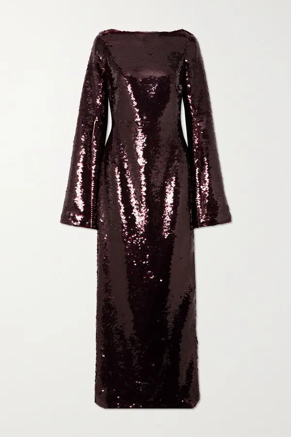 Safiyaa Allinae Sequined Maxi Dress