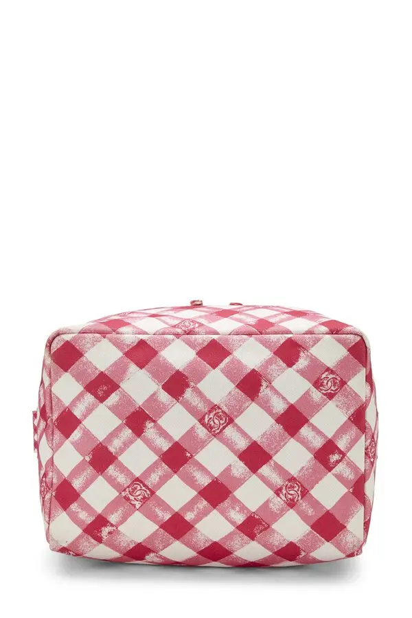 Chanel Gingham Canvas Lunch Box Handbag - Multi