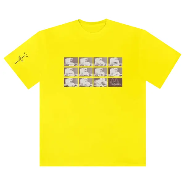 TRAVIS SCOTT X Mcdonald's Menu Mono Logo T-shirt Ii 'safety Green - Yellow