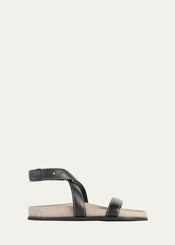 TOTEME Leather Ankle-strap Sandals